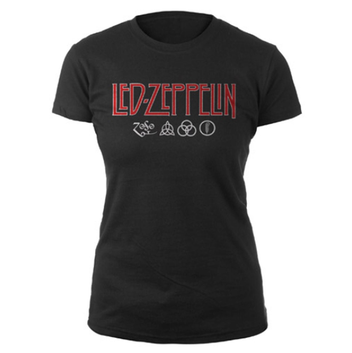Ladies Led Zeppelin Logo Jimmy Page Rock OFFICIAL Tee T-shirt Womens ...