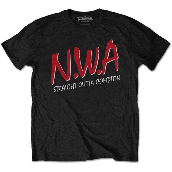 NWA N.W.A. Straight Outta Compton Red Logo Official Tee - Etsy