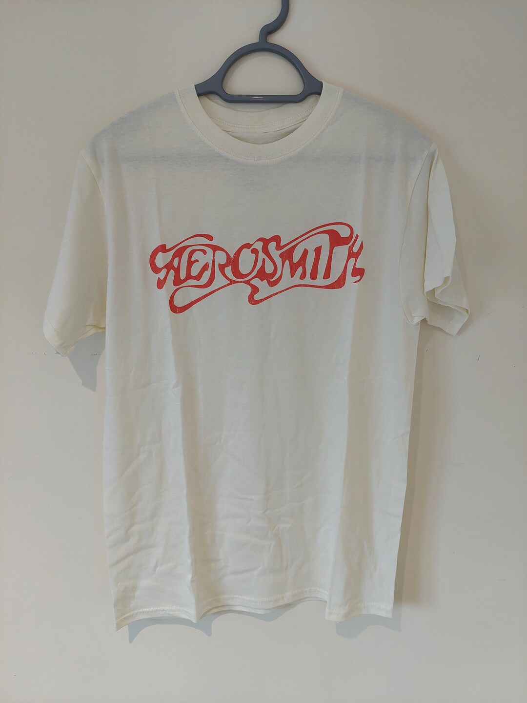 Aerosmith White Classic Logo OFFICIAL Tee T-shirt Mens Unisex - Etsy