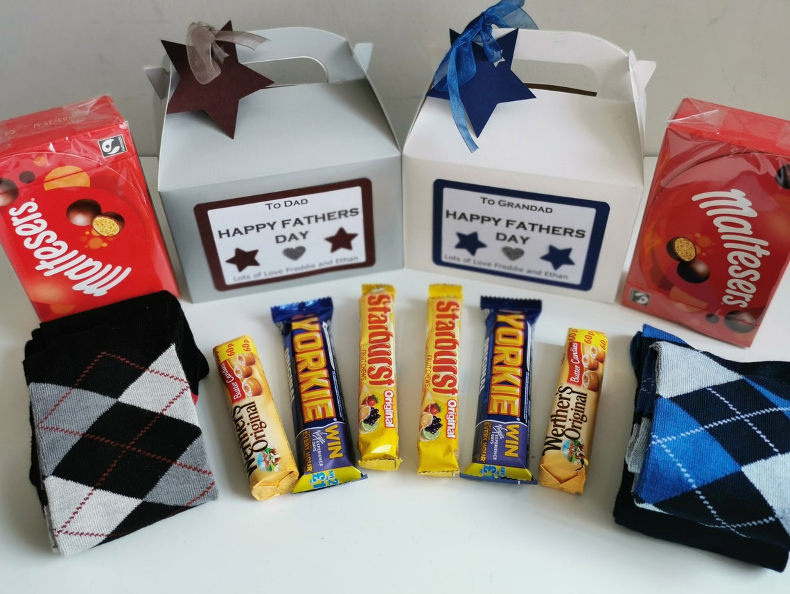 Dad / Fathers day gift box filled and personalised | Etsy