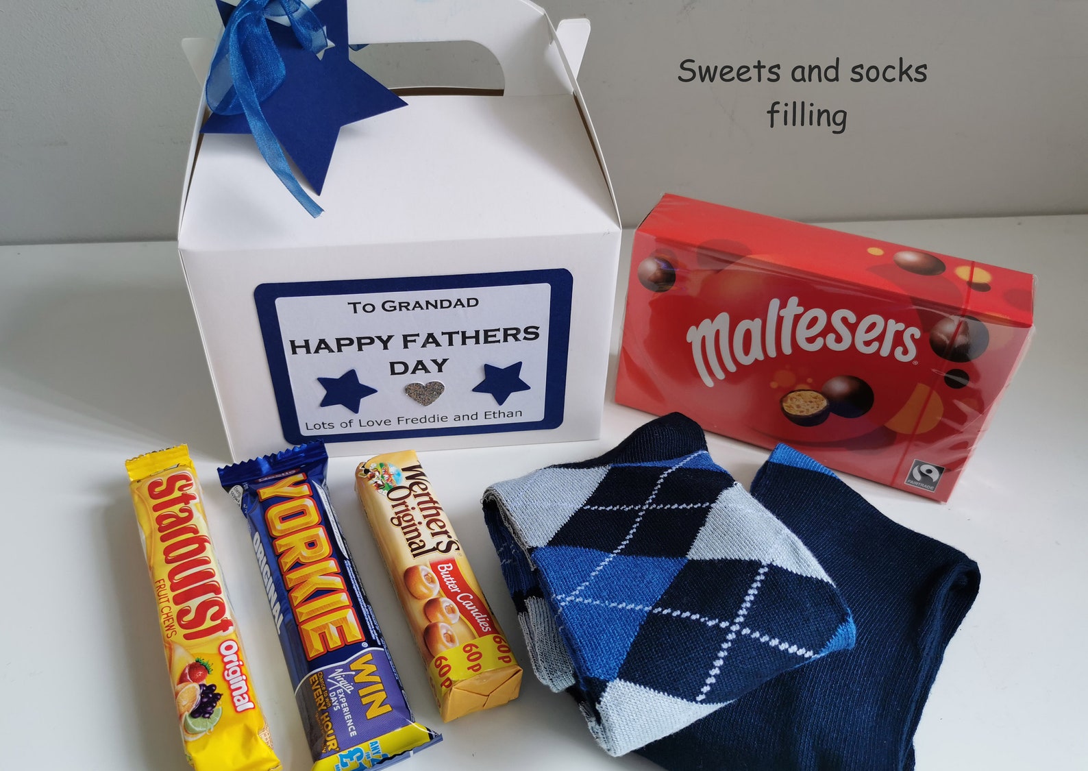 Dad / Fathers day gift box filled and personalised | Etsy