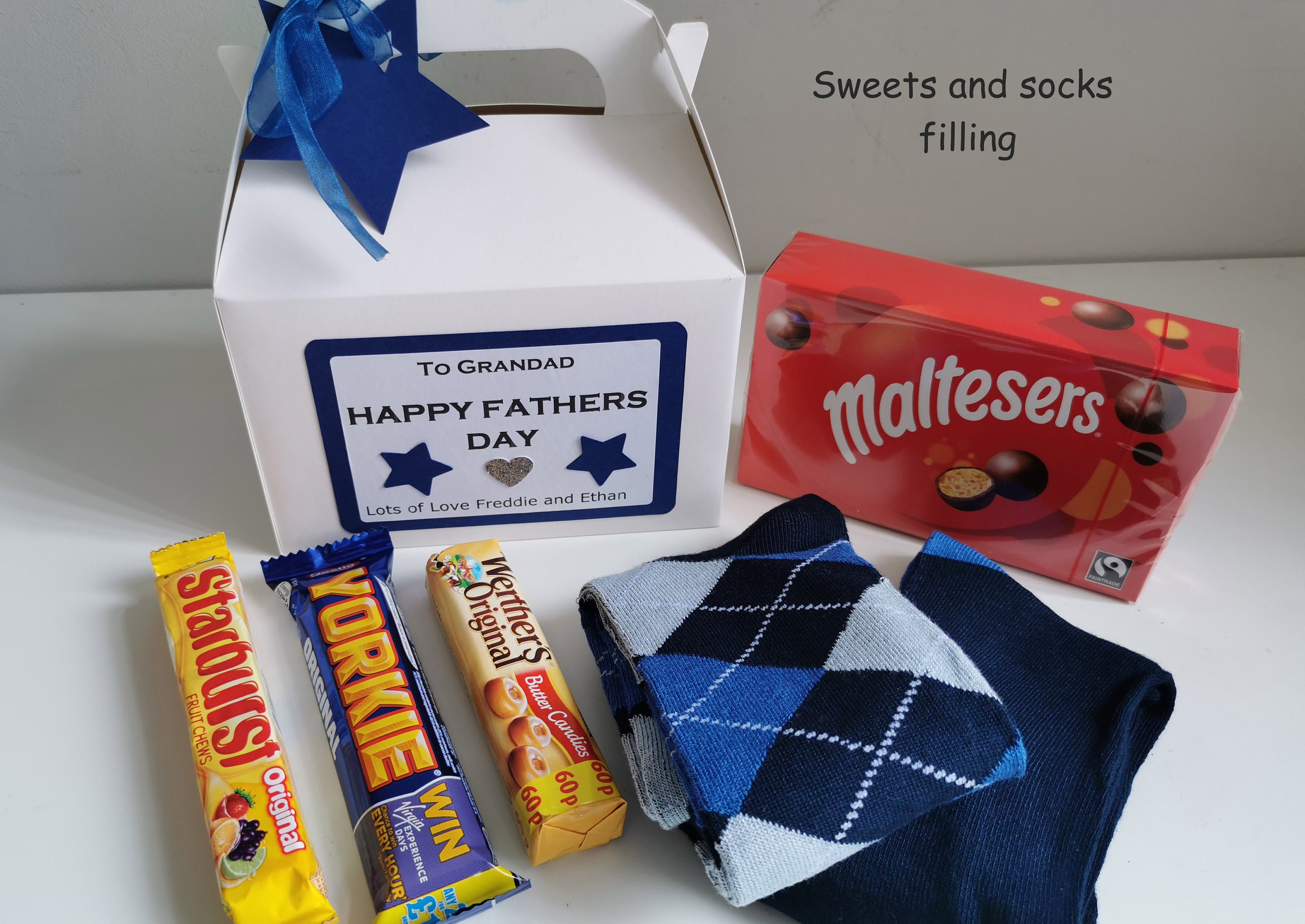 Dad / Fathers day gift box filled and personalised | Etsy
