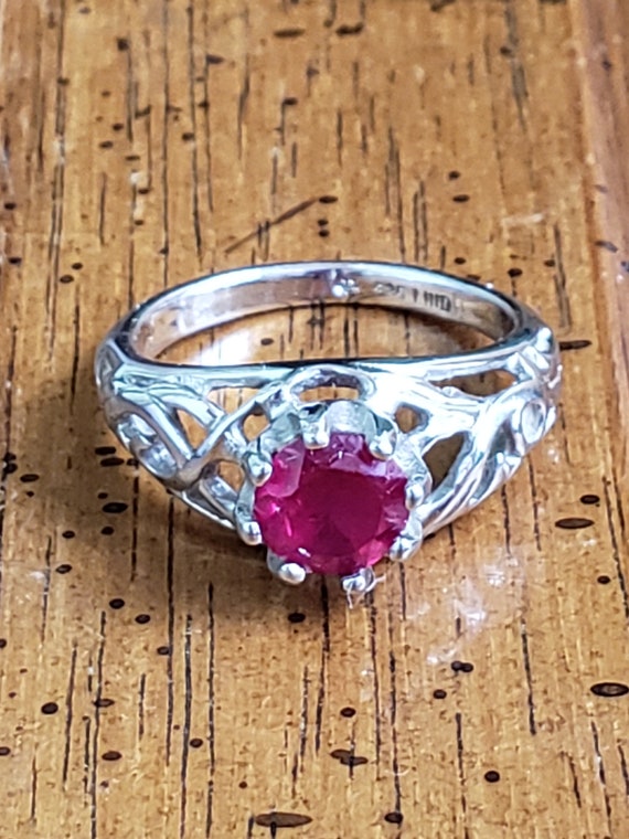 Sterling Silver Ring With Ruby - 925 Lind Sterling Si… - Gem