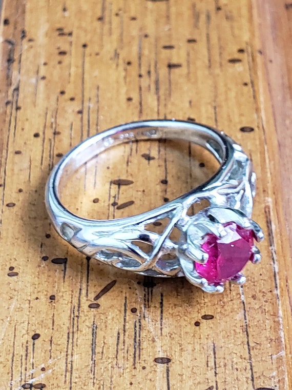 Sterling Silver Ring With Ruby - 925 Lind Sterling Si… - Gem