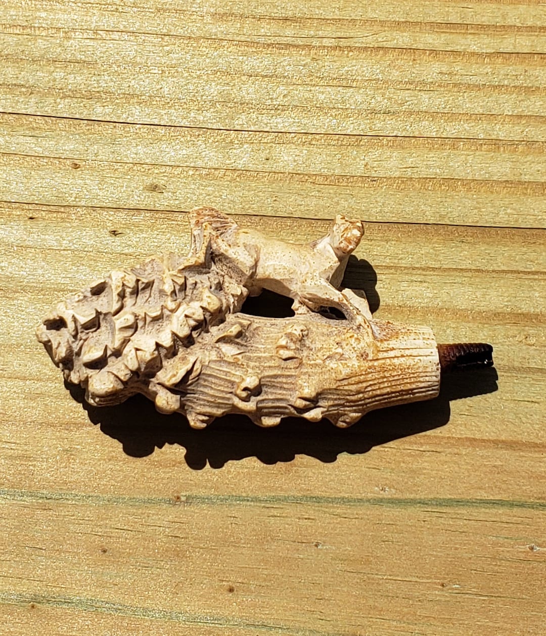 Hand Carved Horse Elk Tusks Pipe End -1890s Vintage Pipe End - Etsy