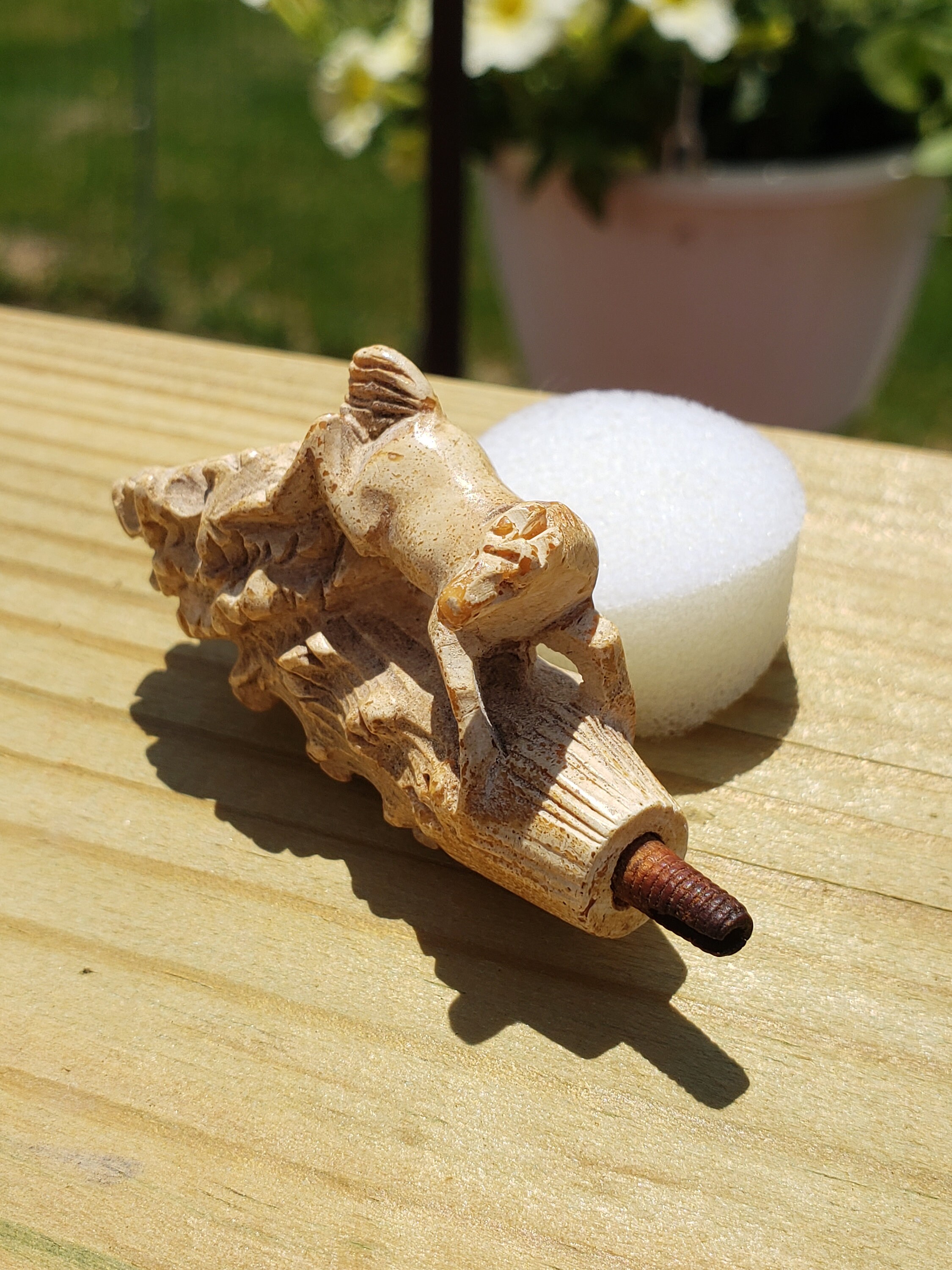 Hand Carved Horse Elk Tusks Pipe End 1890s Vintage Pipe End | Etsy