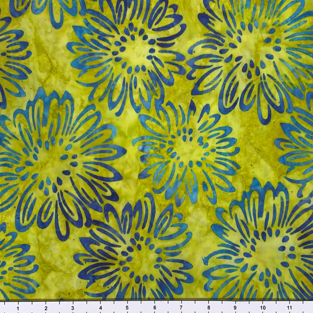 COSMO Batik - Lsbc-3881 Chartreuse by the Yard - Etsy