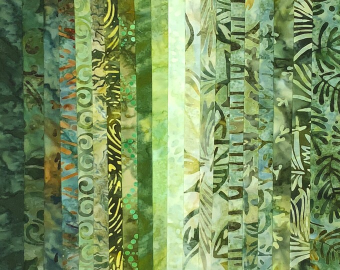 STASH BUILDER 20 Fat Quarters Greens and Browns. Light to Dark Values ...