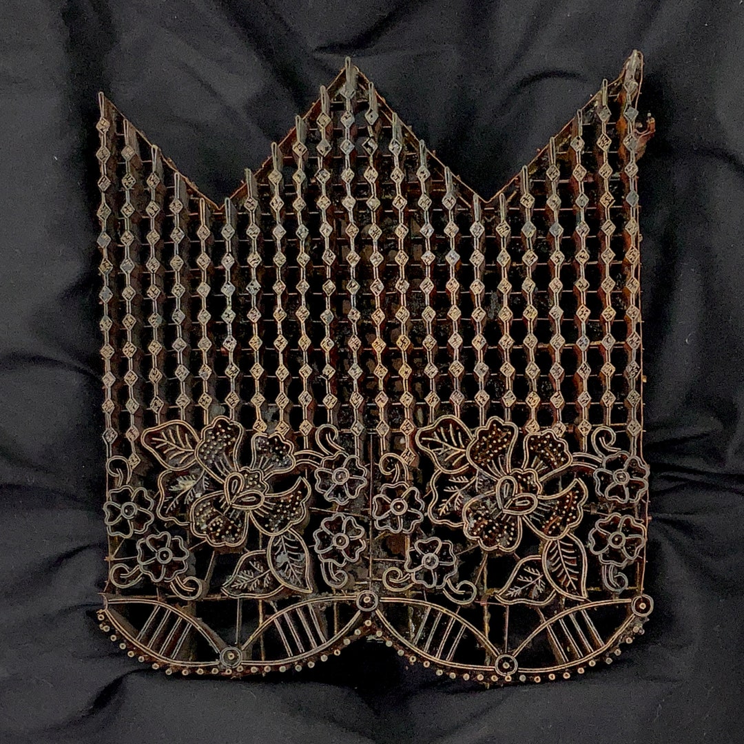 Traditional Batik Cap - WILD FLOWER BORDER Handmade Out of Copper - Etsy