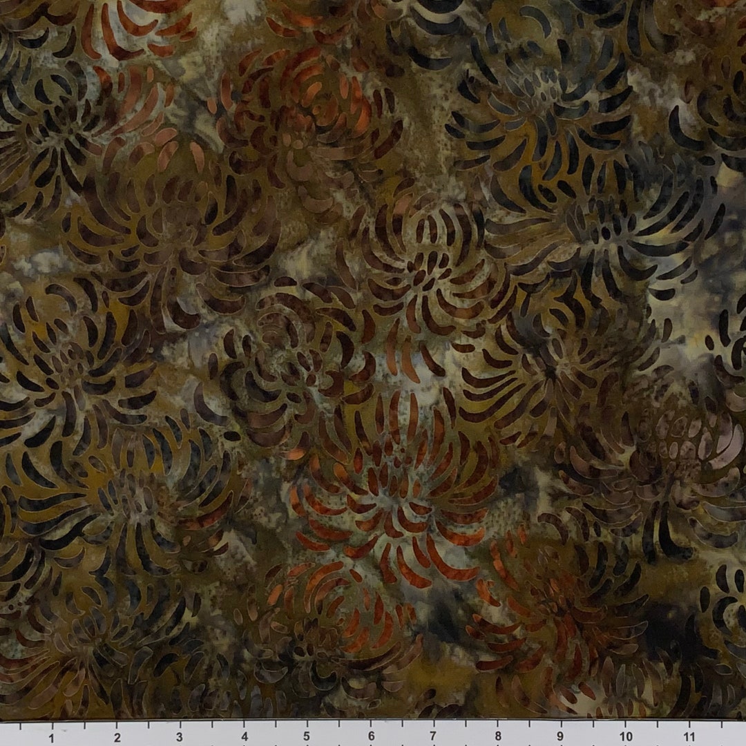 SPIDER MUM Batik Lsbc-1649a Brown by the Yard - Etsy