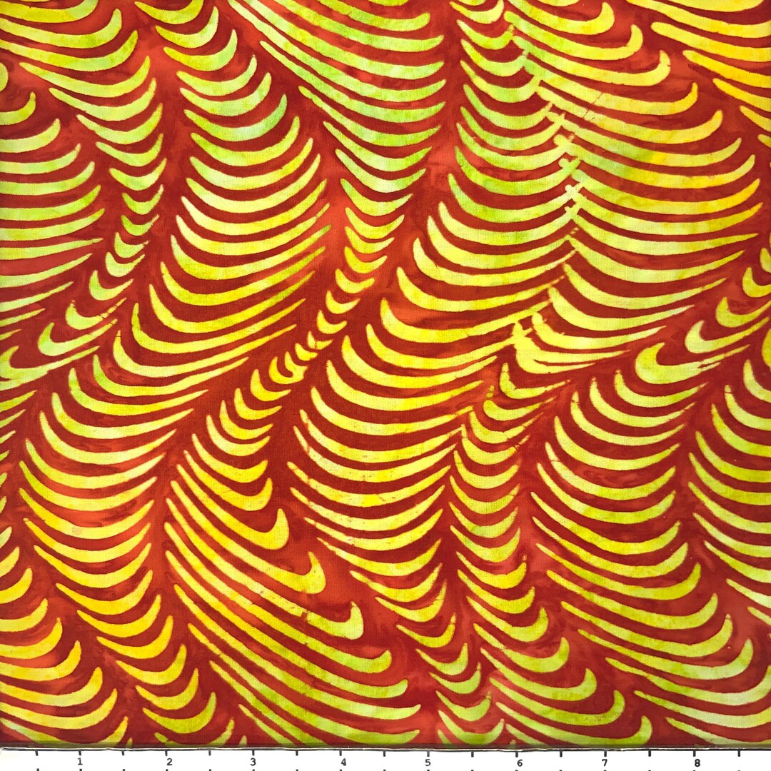 THE WAVE Batik - Lsbc-3670 Scarlet 1 Yard Cut - Etsy