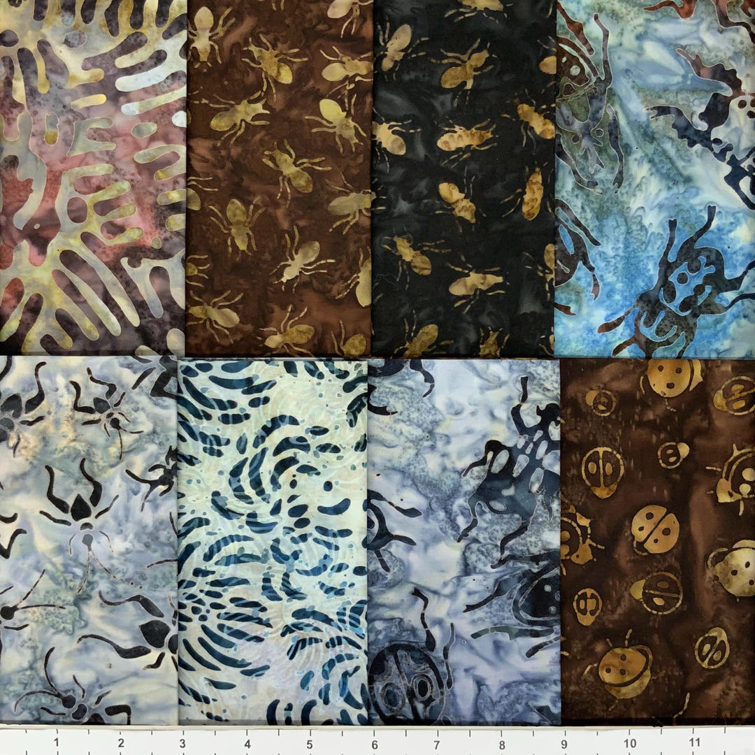 8 Fat Quarter Batik Sampler Bugs: Two FQ Pack Bundle - Etsy