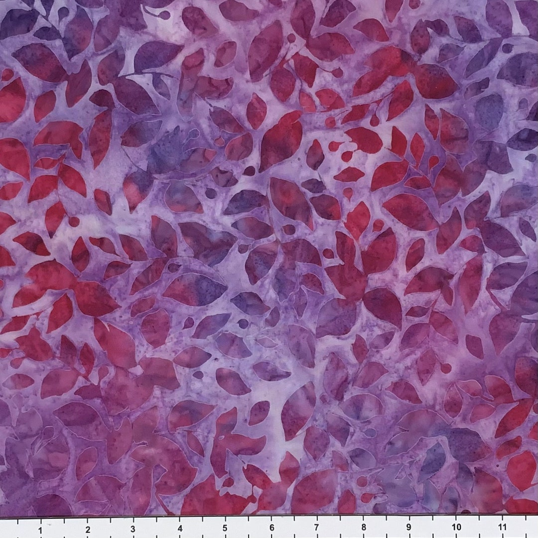 LEAF GARLAND Batik - Ab-4565-17 Iris by the Yard - Etsy