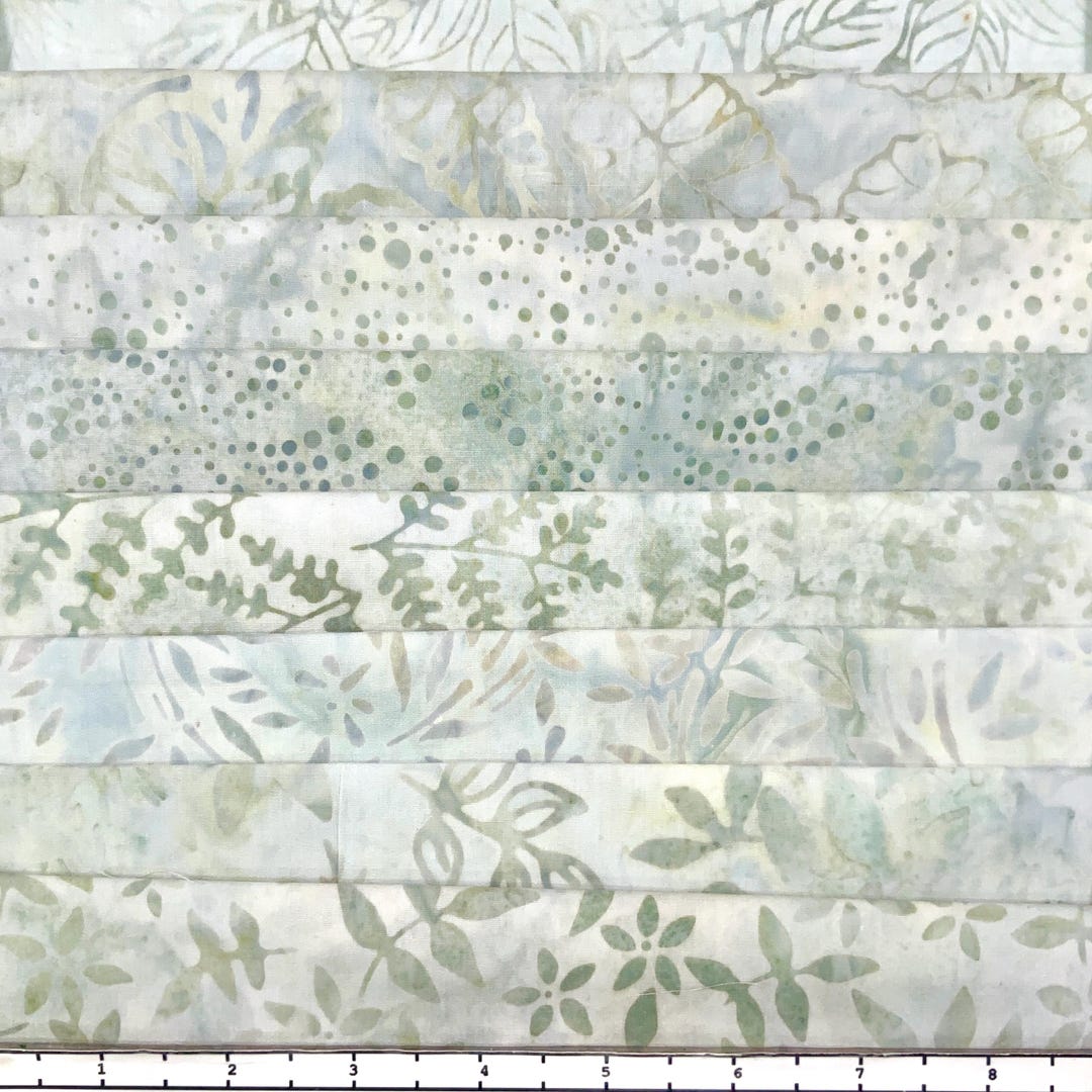 8 Fat Quarter Batik Sampler Color: Sage Light 6 FQ Pack Bundle - Etsy