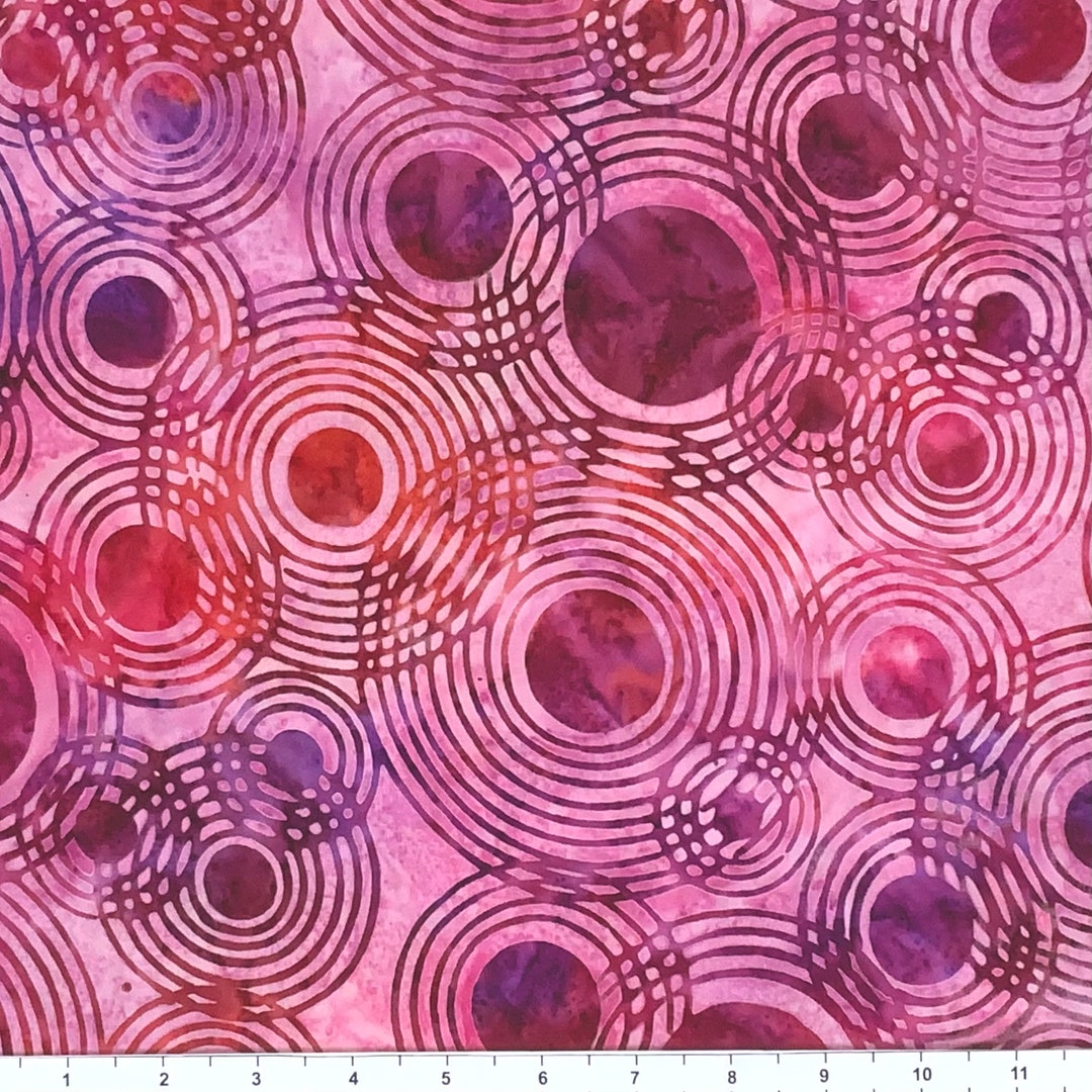 RADIATION CIRCLE Batik - Lsbc-3466 Magenta 1 Yard Cut - Etsy