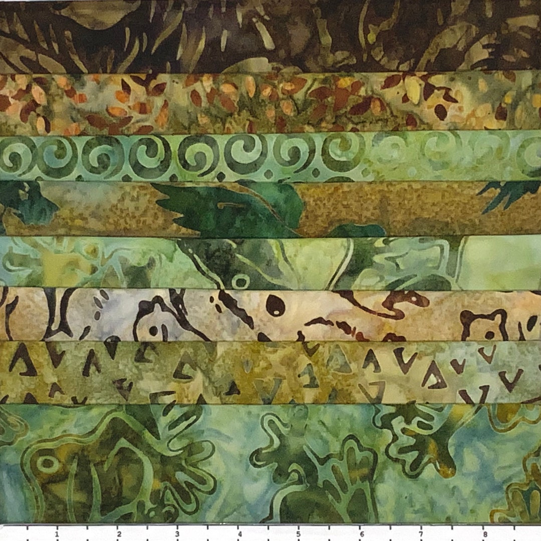 8 Fat Quarter Batik Sampler FROG HOLLOW Fq Pack Bundle - Etsy
