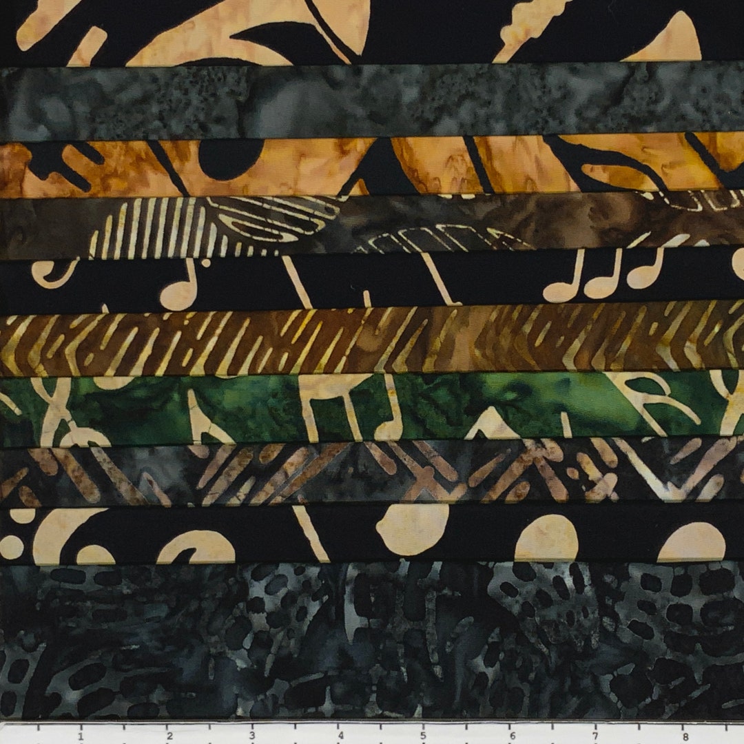 HALF STASH BUILDER 10 Fat Quarters Musical Notes (4 Fq), Brass ...