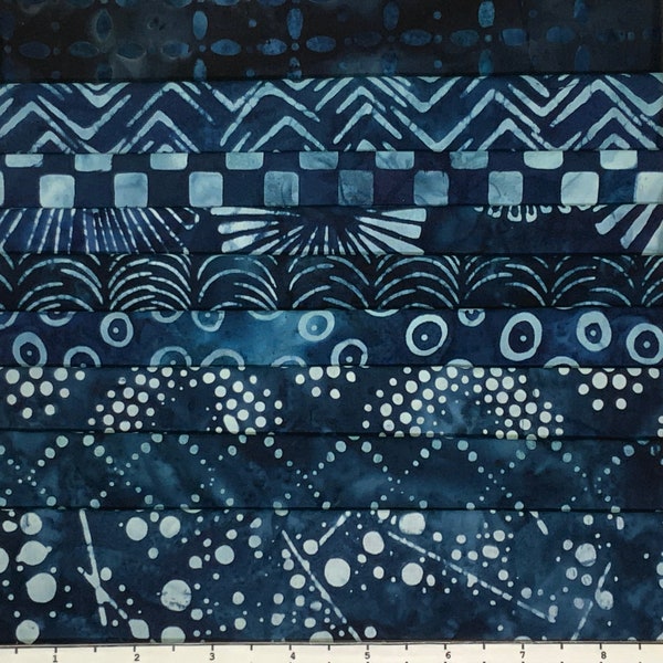 Indigo Batik Fabric - Etsy