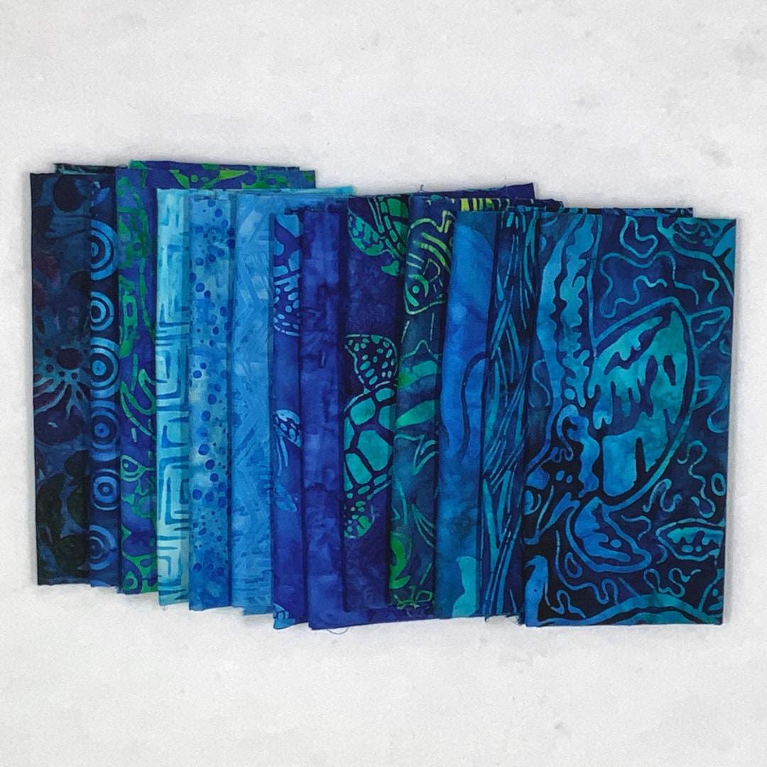 POUND PACK PLUS #1213 100% Cotton Batiks & Handpaints Fabric Sea ...
