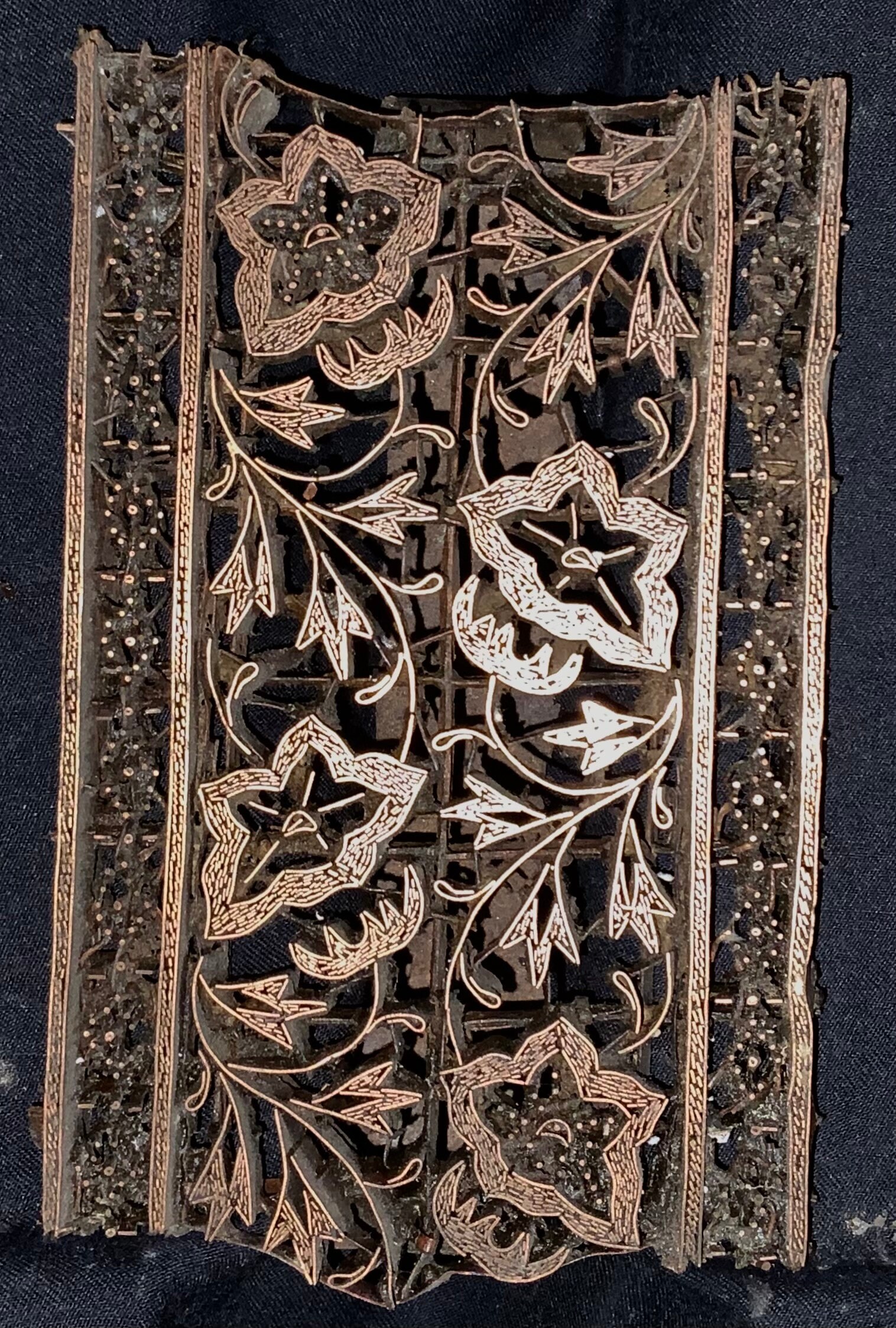 Traditional Batik Cap FLORAL BORDER STRIPE | Etsy