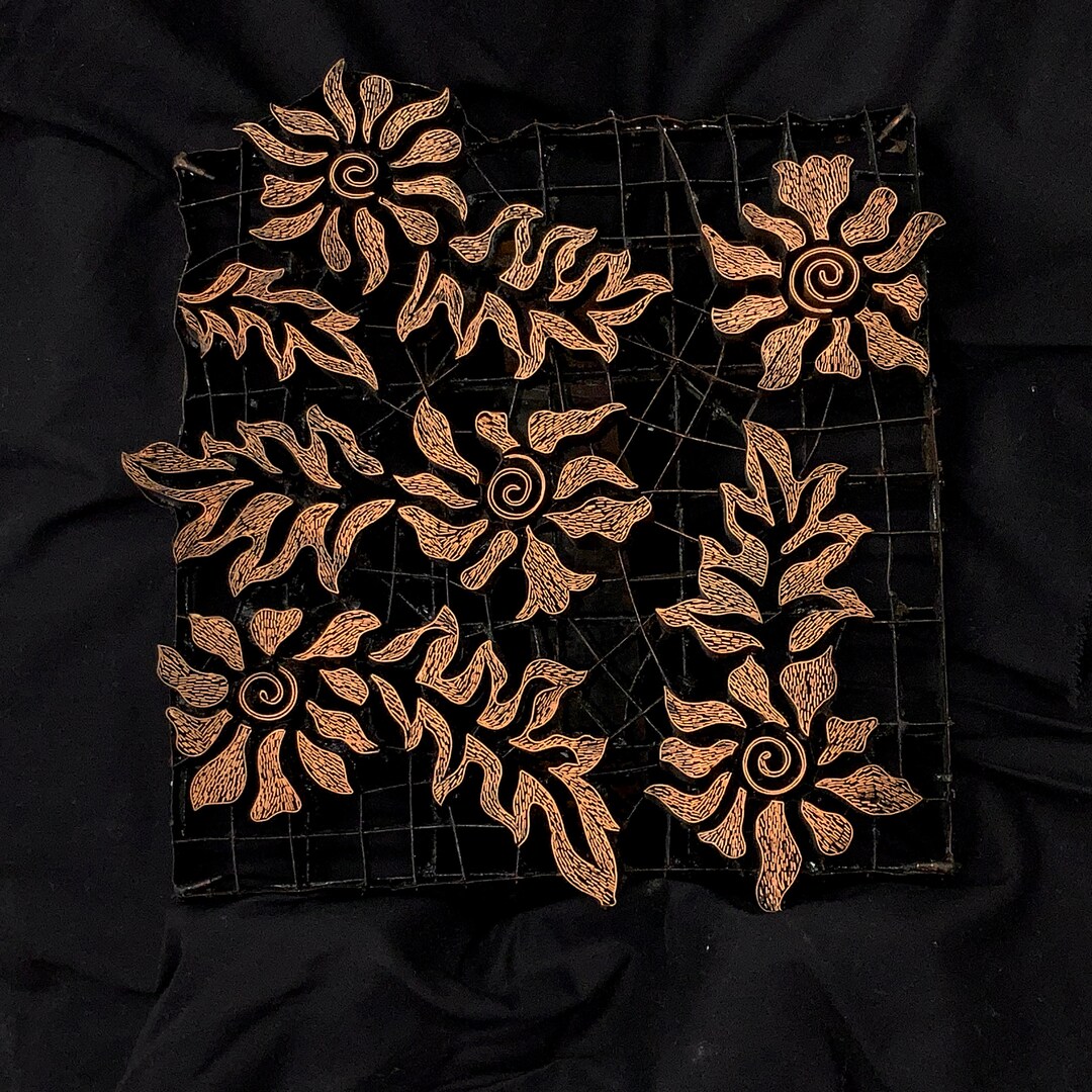 Traditional Batik Cap - WAVY DAISY Handmade Out of Copper - Etsy