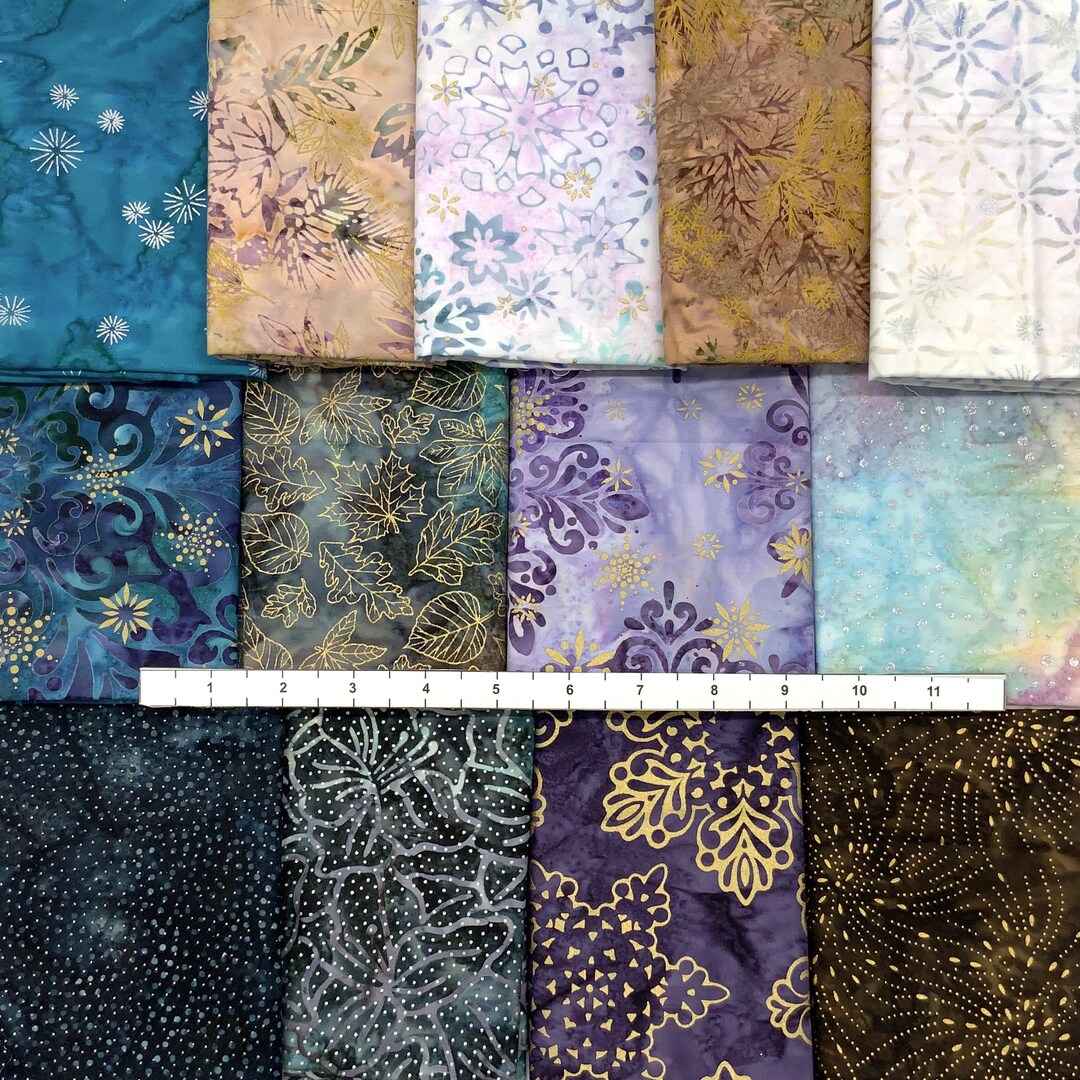 POUND PACK PLUS #1409 Holiday Batik W/gold & Silver Metallic 100% ...