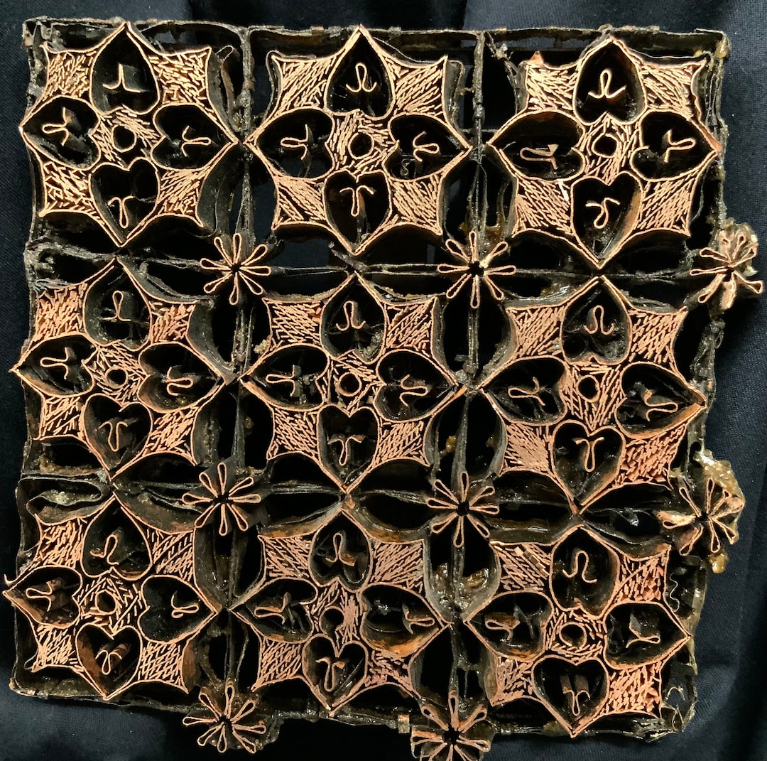 Traditional Batik Cap - OCTAGONAL GRID - Etsy