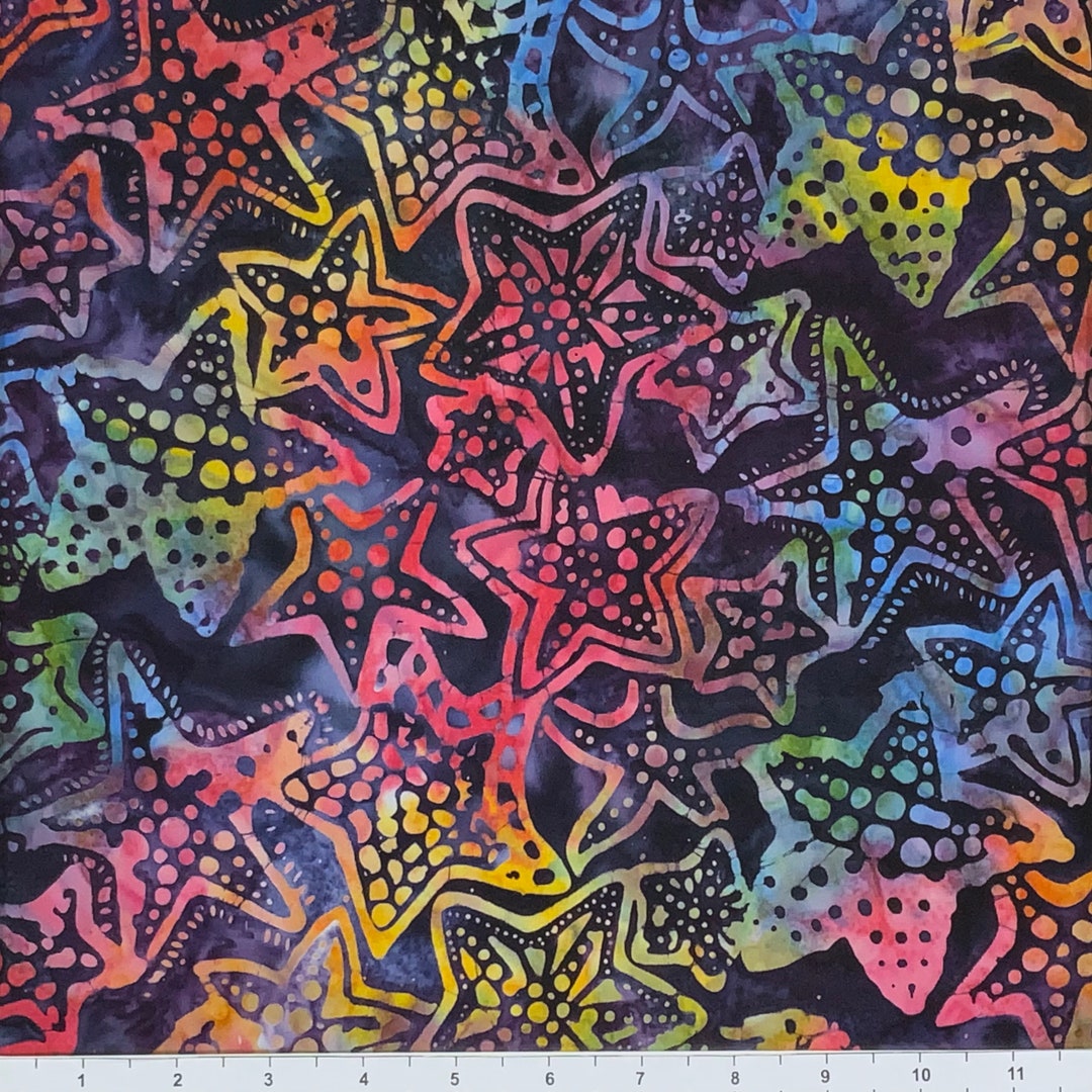 STARFISH Batik - Lsbc-3370 Primary by the Yard - Etsy