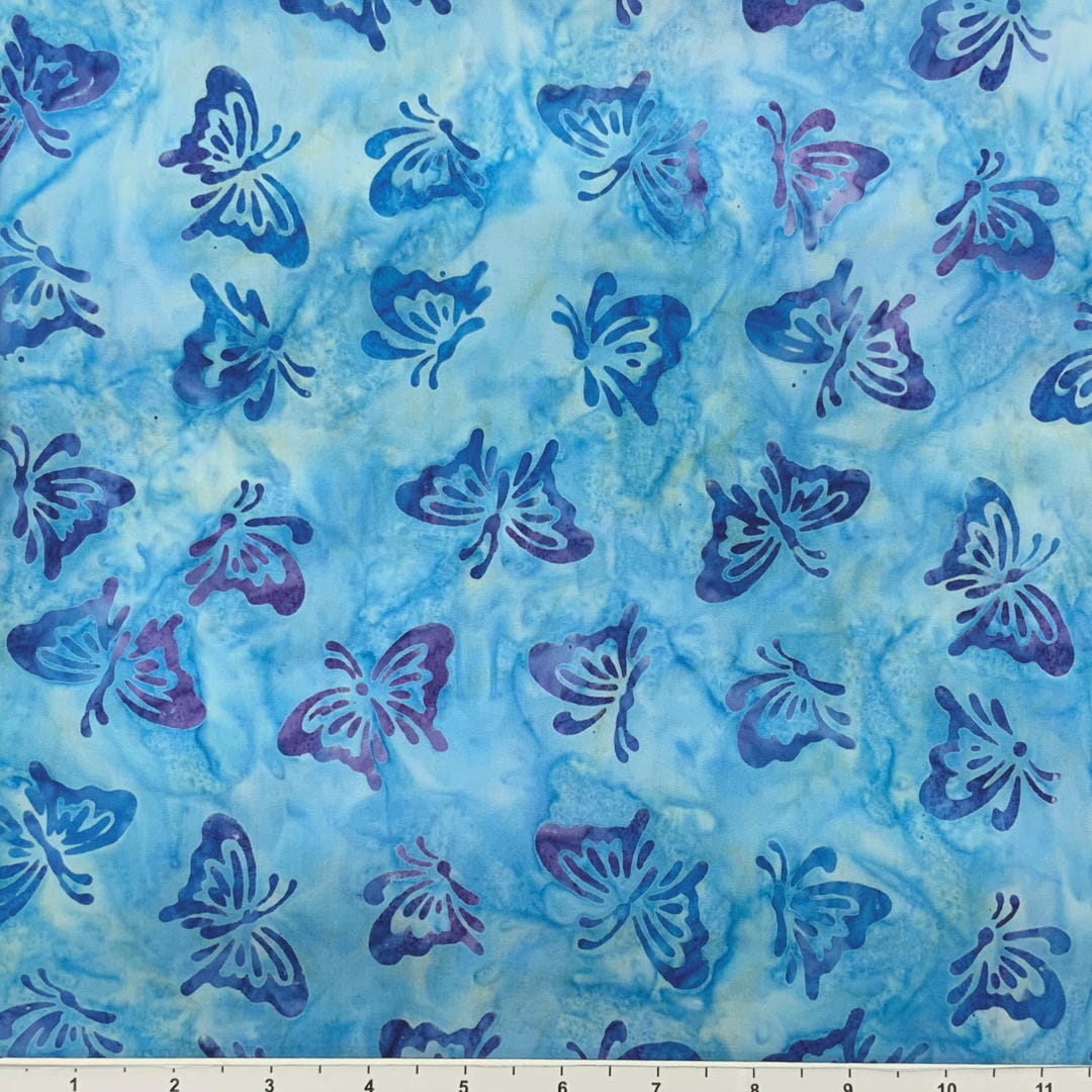 SMALL BUTTERFLY Batik - Lsbc-4243 Cornflower by the Yard - Etsy
