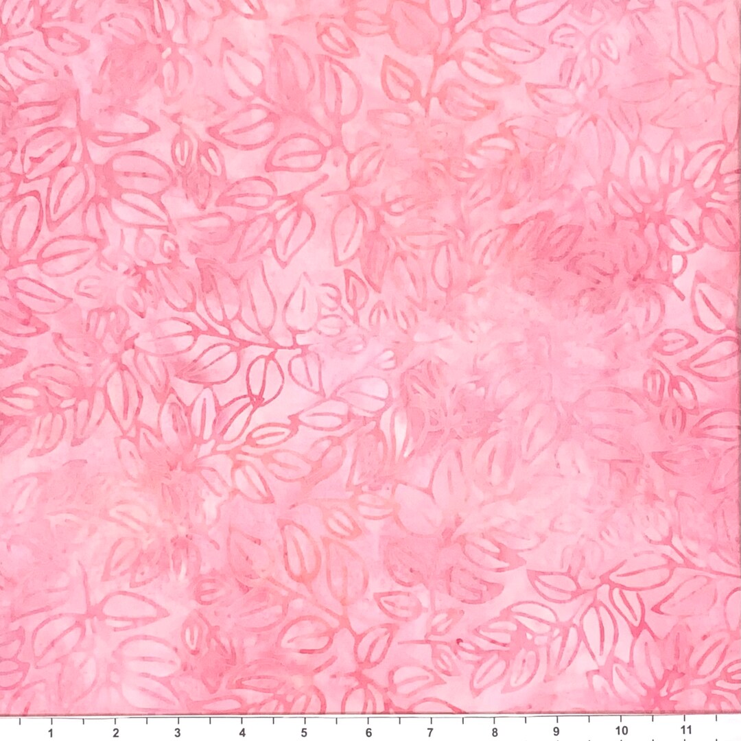 SIMPLE LEAVES Batik - Lsbc-4436 Pink by the Yard - Etsy