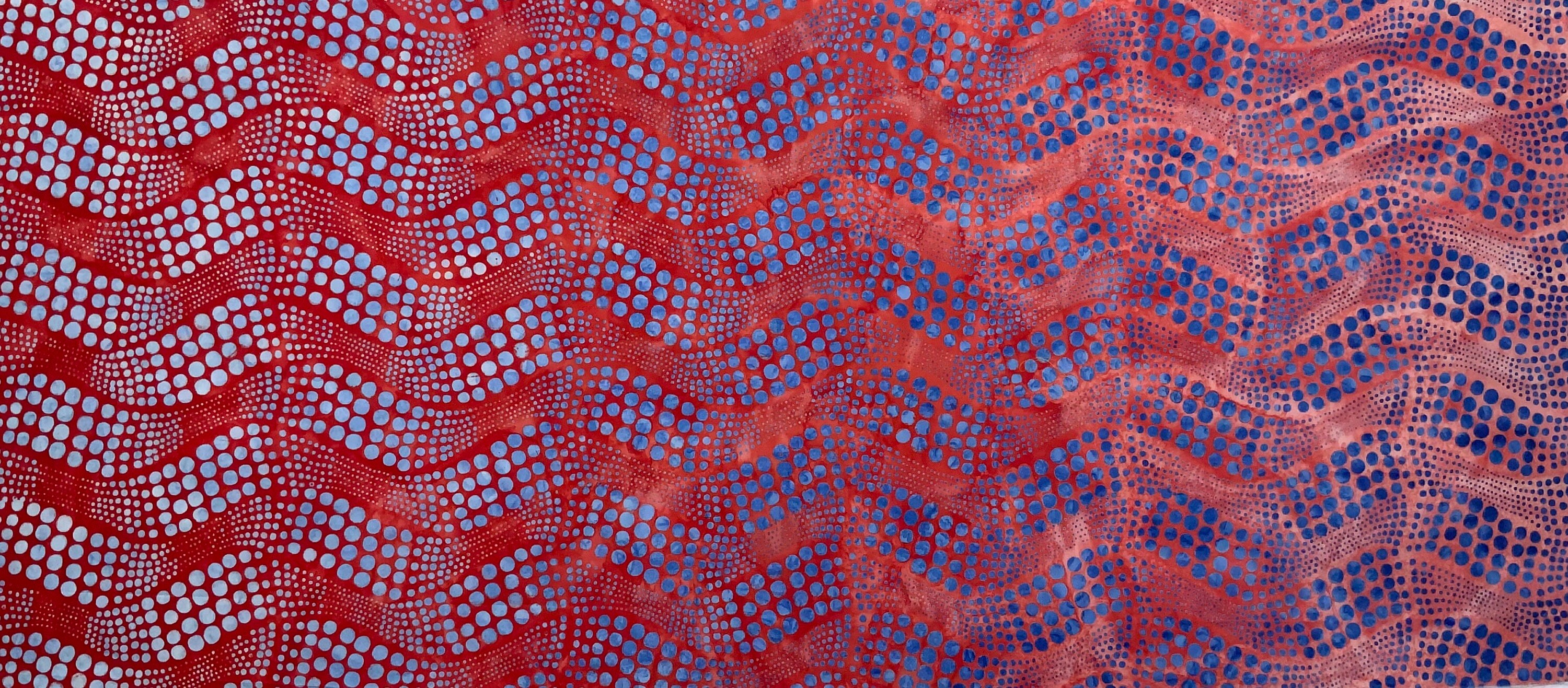 DOTTY WAVE STRIPE Ombre Batik Lsbc 3169 Red by the Yard | Etsy