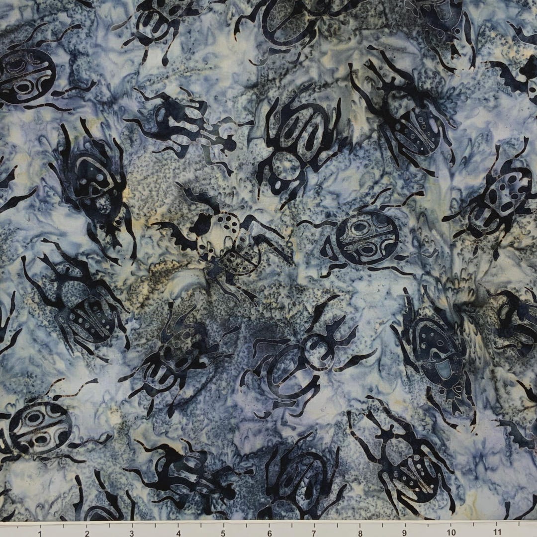 SCARAB BEETLES Batik - Lsbc-4914 Smoke by the Yard - Etsy
