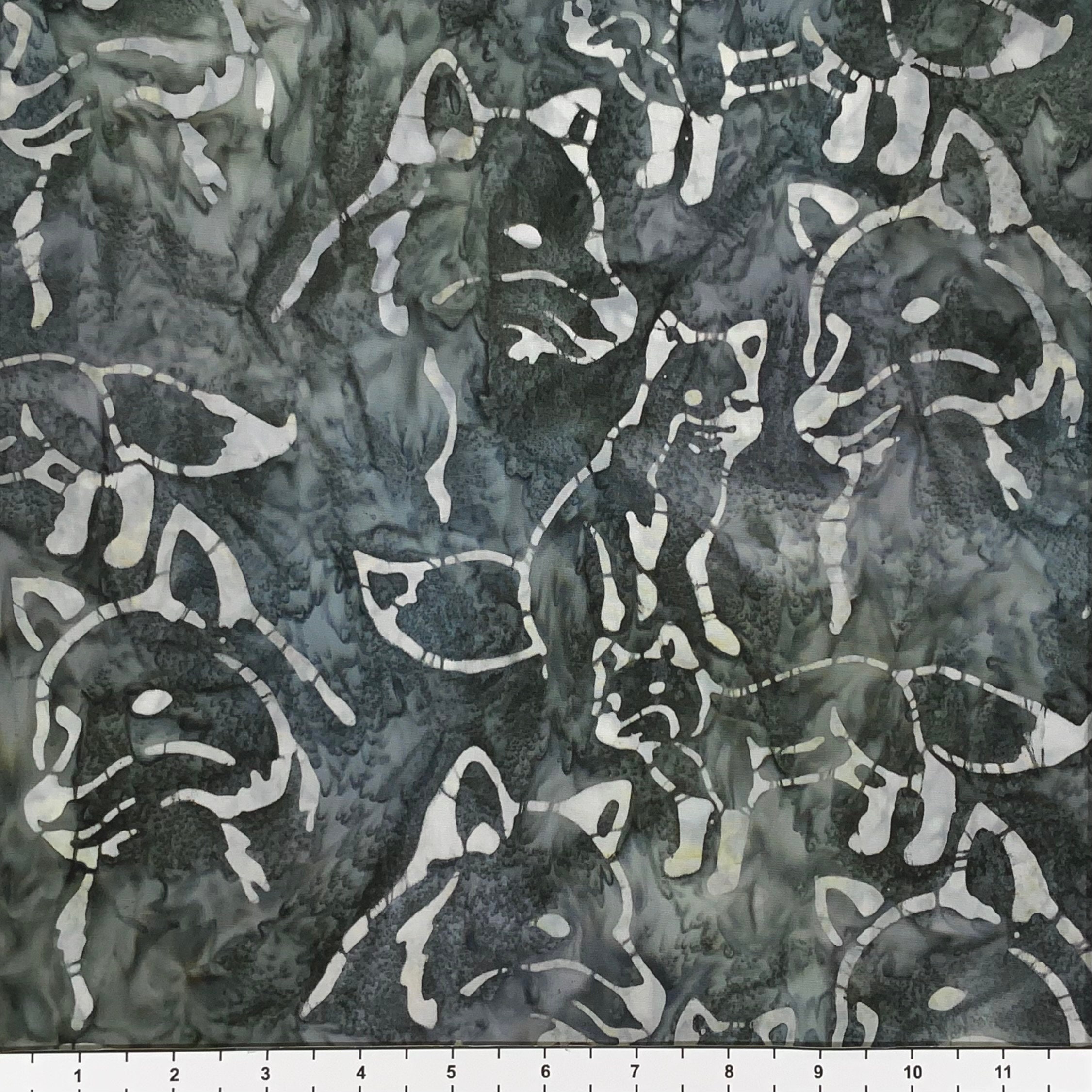 FOX Batik Lsbc-3657 Charcoal by the Yard - Etsy