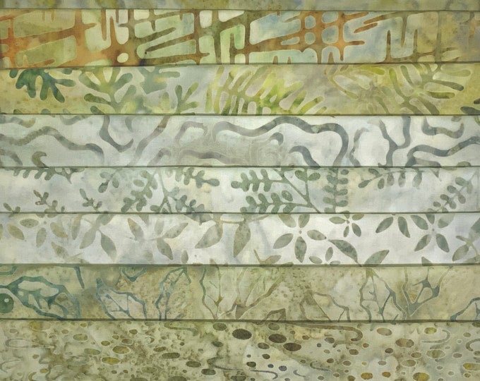 8 Fat Quarter Batik Sampler Nature - Sagebrush #6 FQ Pack Bundle - Etsy