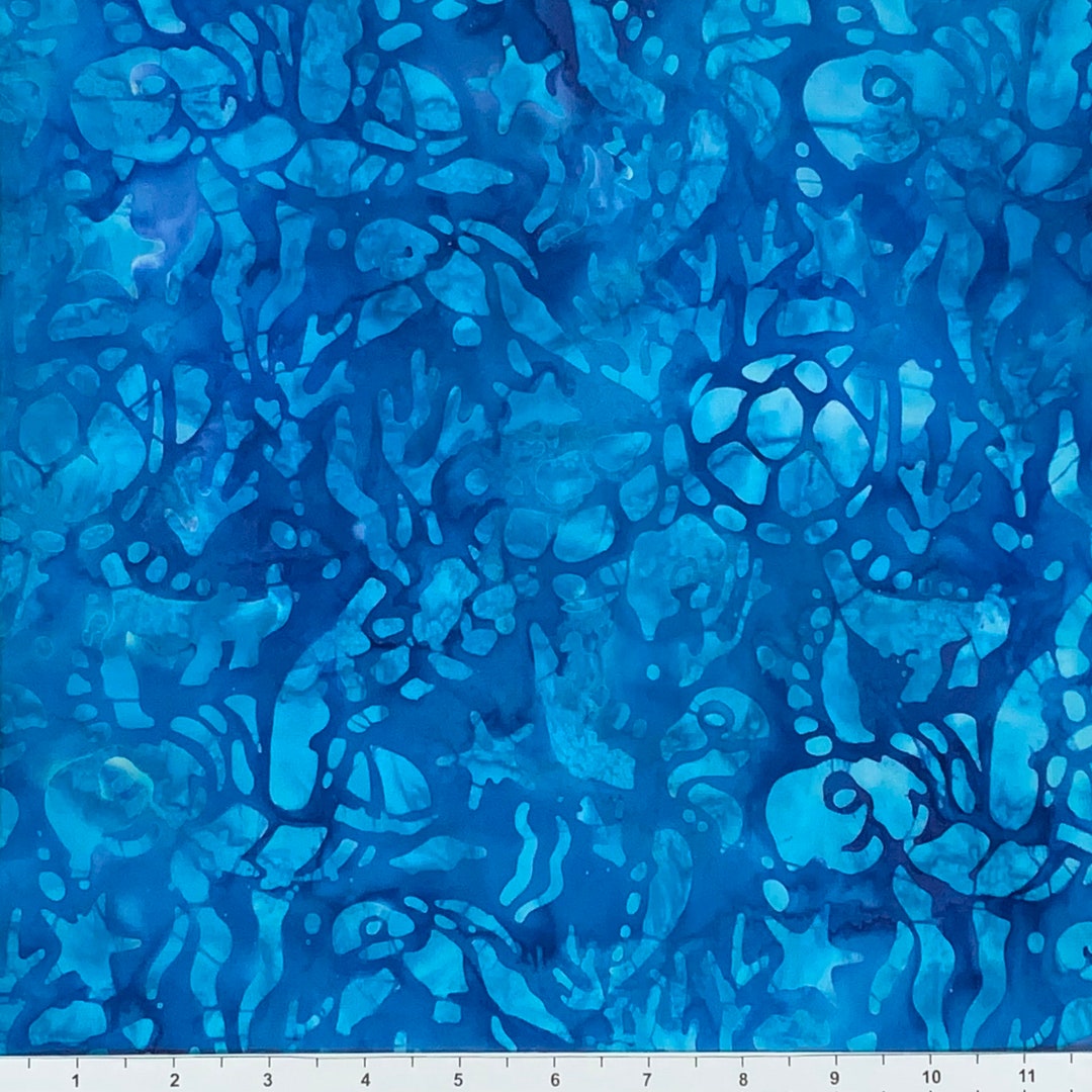 SEA TURTLE FUTURES Batik - Lsbc-3868 Ocean by the Yard - Etsy