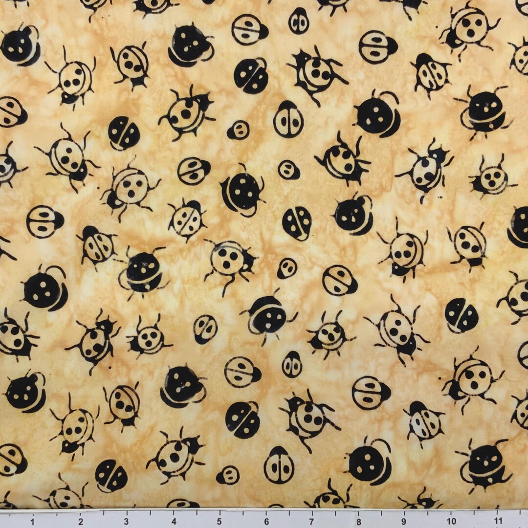 Lady Bugs Batik - Lsbc-4910 Straw by the Yard - Etsy