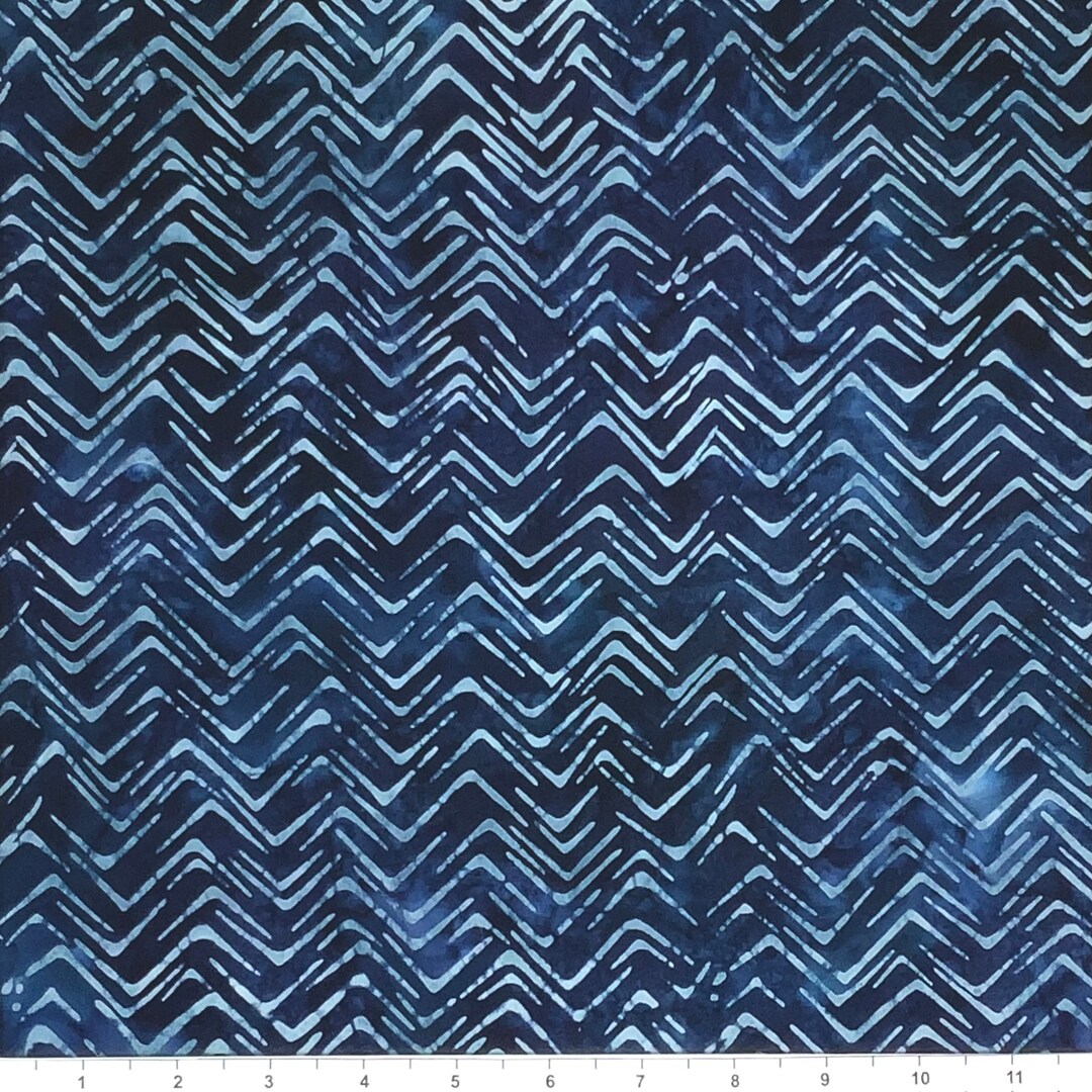 BROKEN ZIG ZAG Batik Lsbc-2313 Indigo by the Yard - Etsy