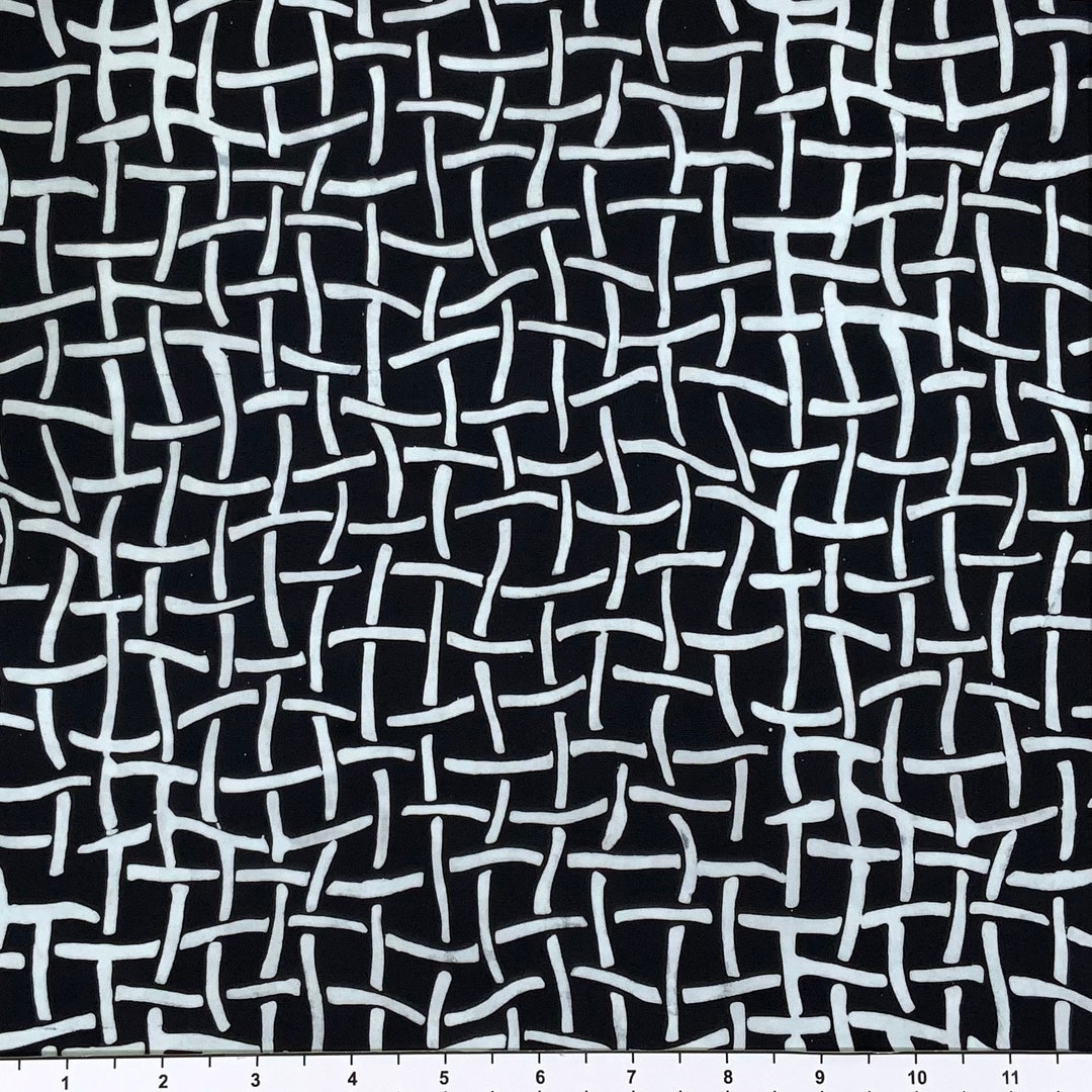 WAVY WOVEN Batik - Lsbc-2747b Black & White 1 Yard Cut - Etsy