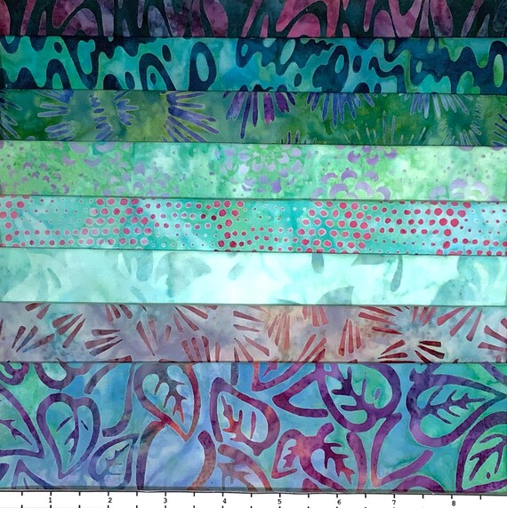 Craft Supplies & Tools 8 Fat Quarter Batik Sampler MISTY MUM Special ...