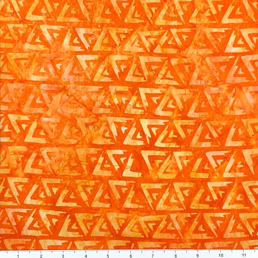 AZTEC TRIANGLE Batik - Ab-4404-148 Pumpkin by the Yard - Etsy