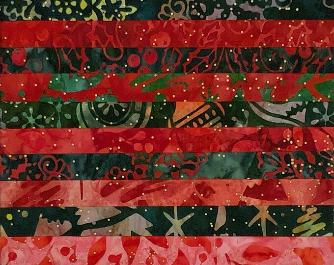 11 Fat Quarter Batik Sampler CHRISTMAS TIME #2 Special Edition FQ Pack ...
