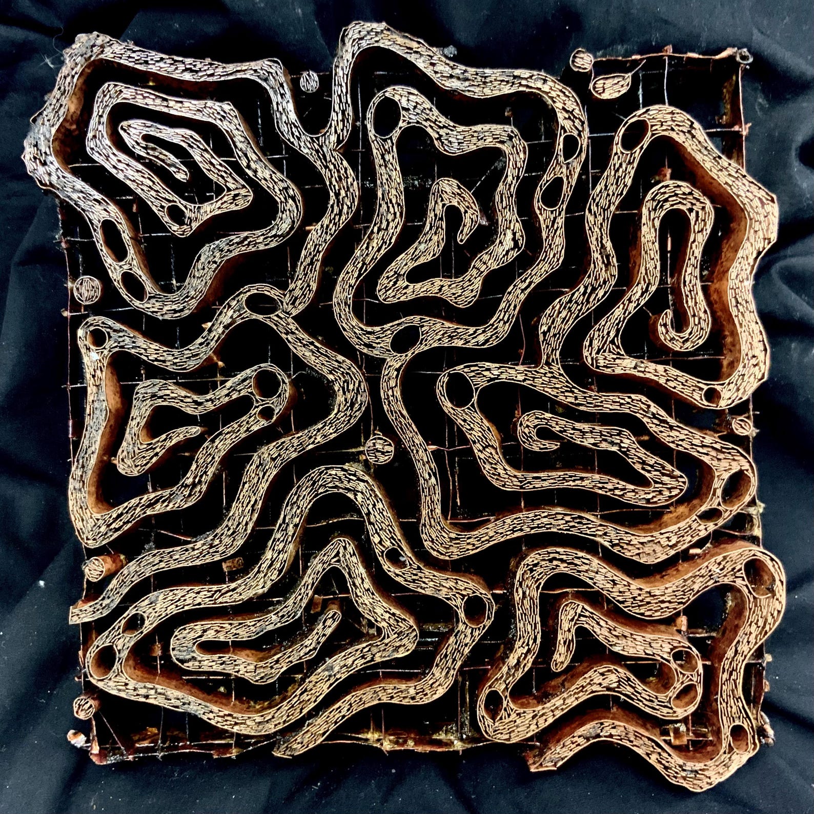 New for February Artisan Batiks Cap - Swirl Maze Handmade Out of Copper ...
