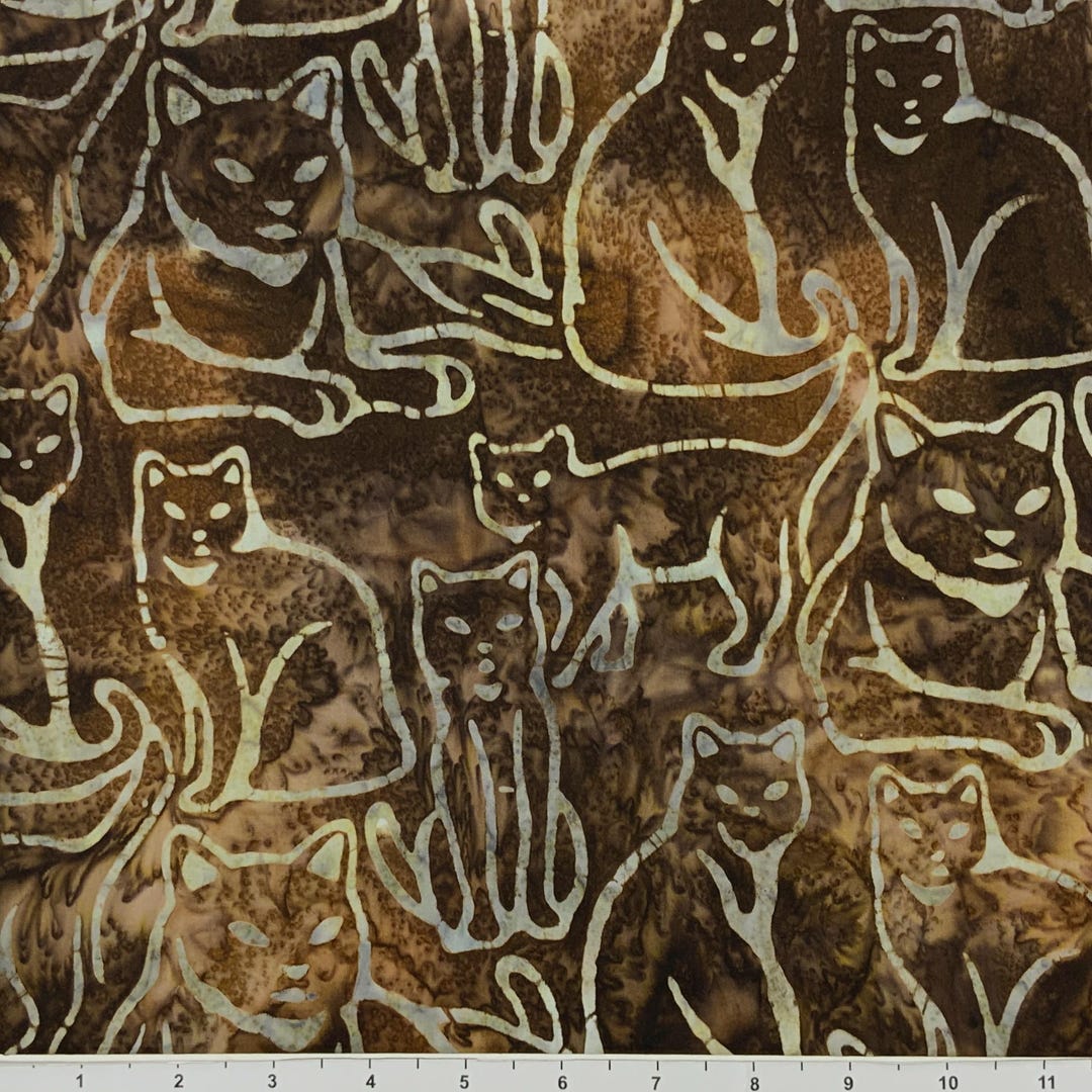 CATS Batik - Lsbc-3477 Chestnut by the Yard - Etsy