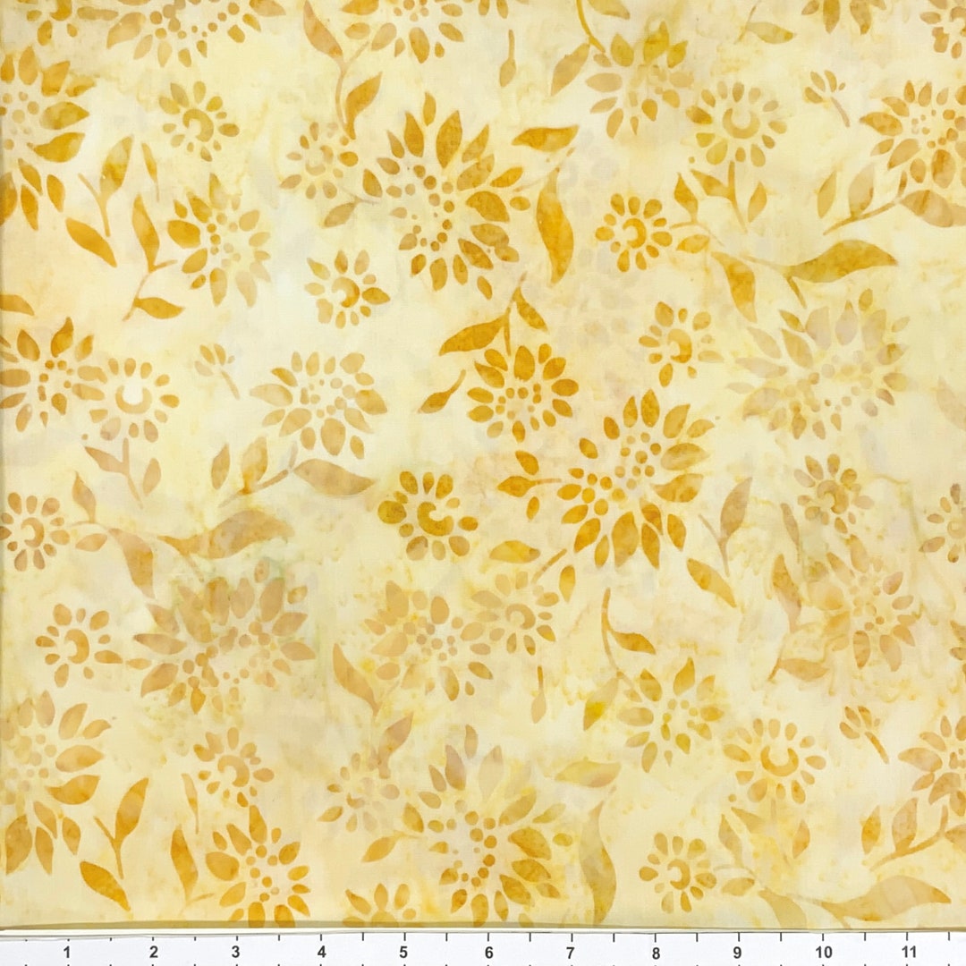 SMALL SUNFLOWERS Batik - Lsbc-9023 Cornsilk by the Yard - Etsy