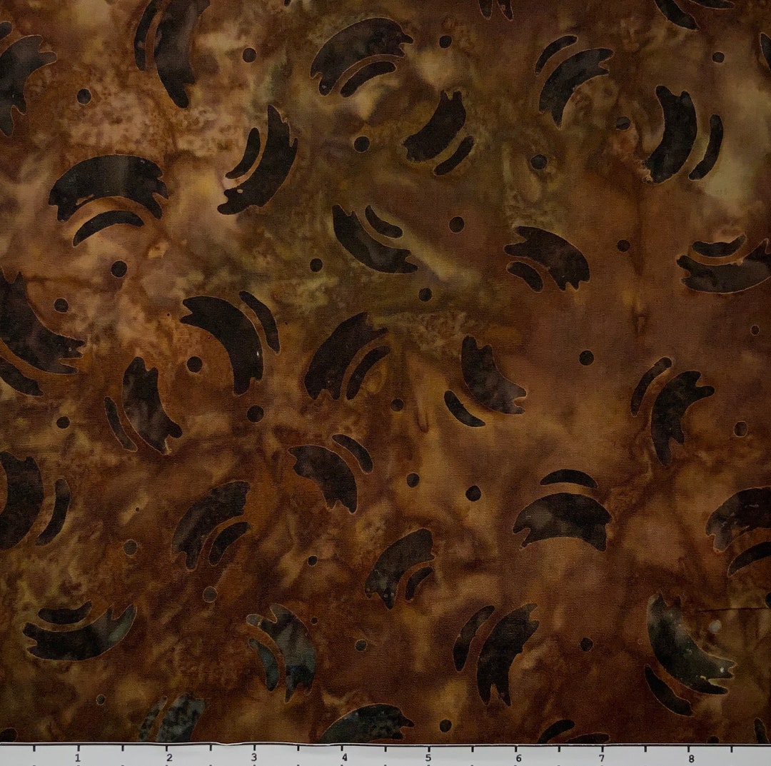 BRUSH MARK Batik - Lsbc-4287 Cinnamon by the Yard - Etsy