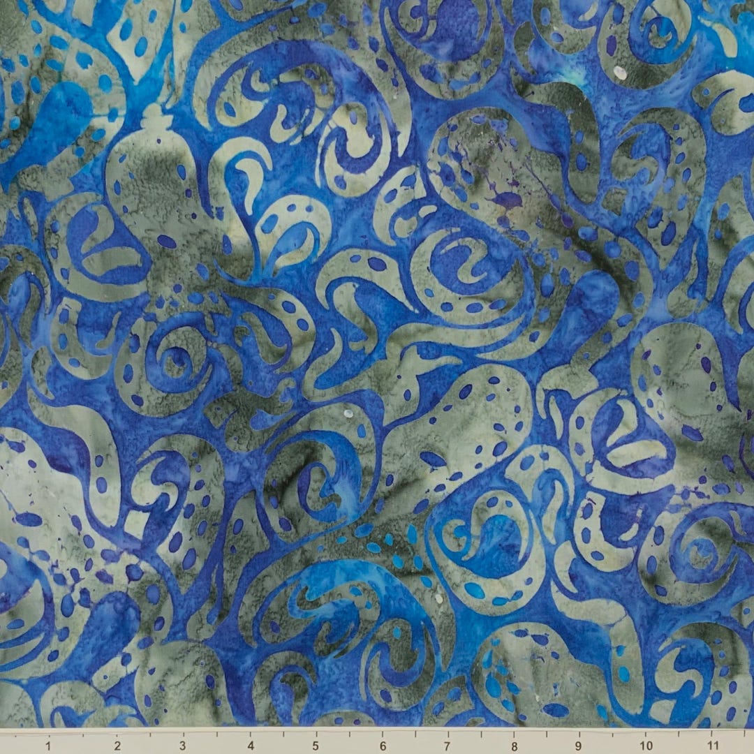 OCTOPUS Batik - Lsbc-3366 Ocean by the Yard - Etsy