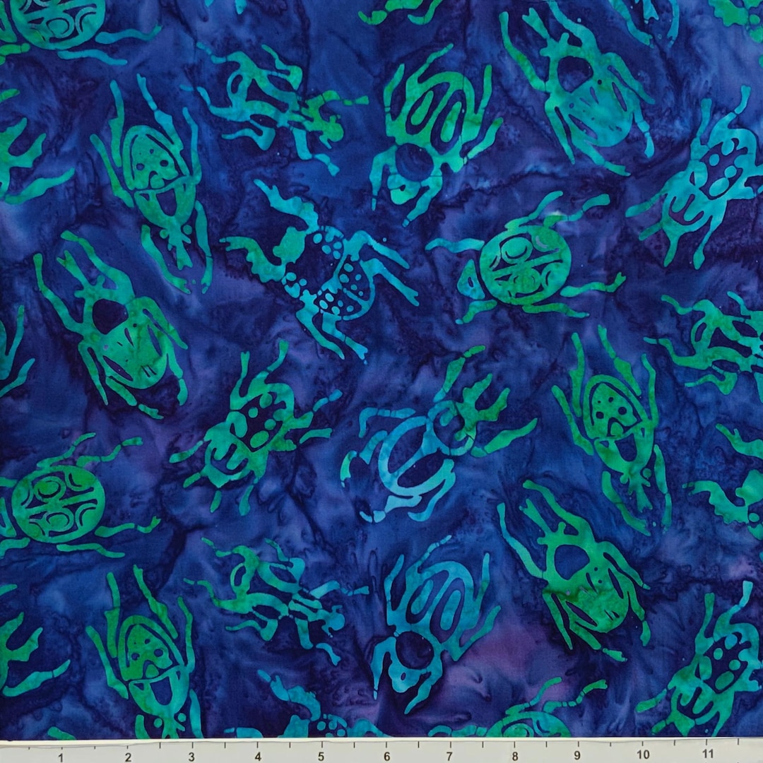 SCARAB BEETLES Batik - Lsbc-4914 Sapphire by the Yard - Etsy
