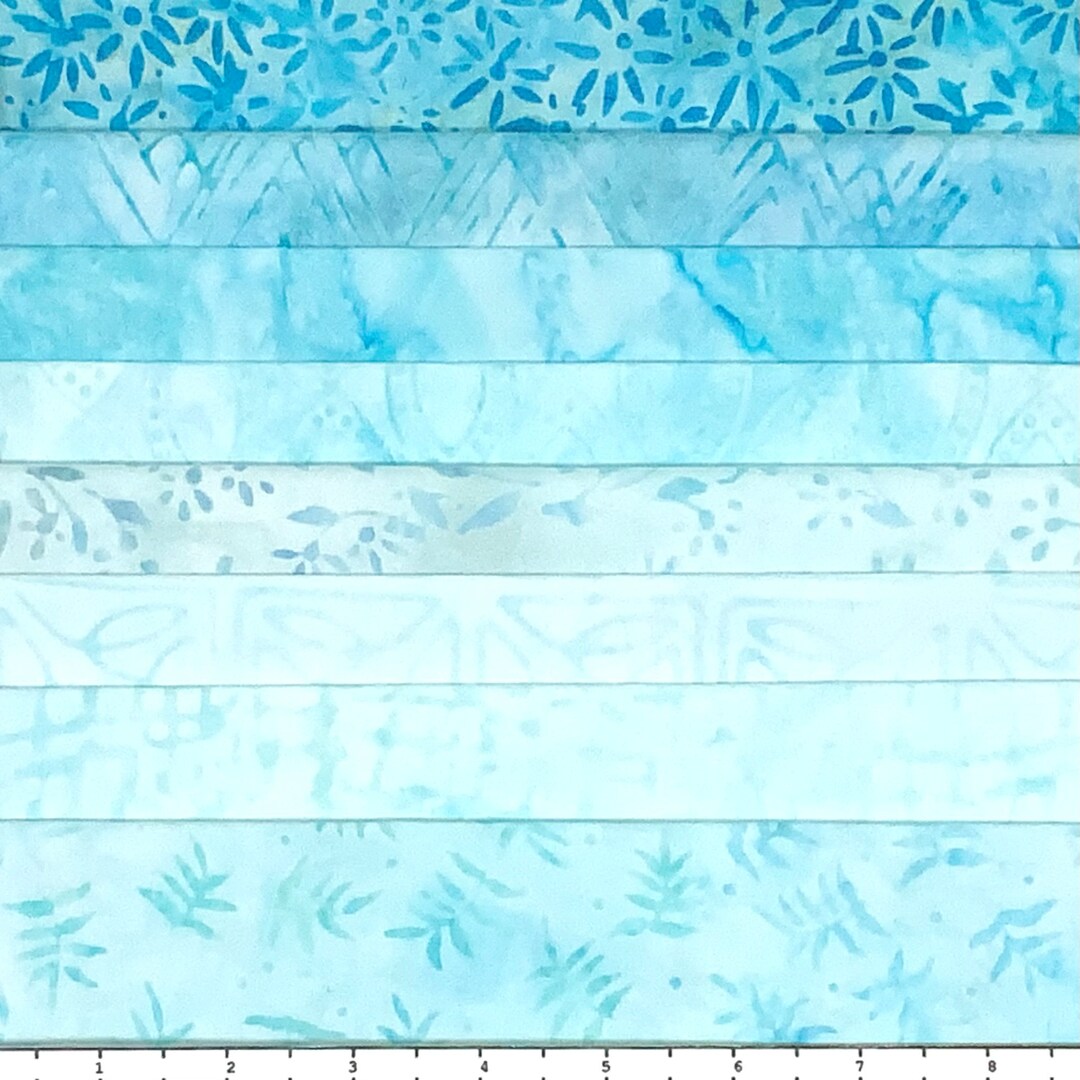 8 Fat Quarter Batik Sampler Color: Light Turquoise 3 Special - Etsy