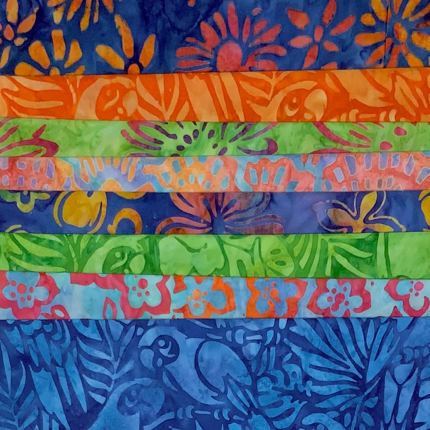 8 Fat Quarter Batik Sampler PRIMARILY PARROTS Special Edition | Etsy
