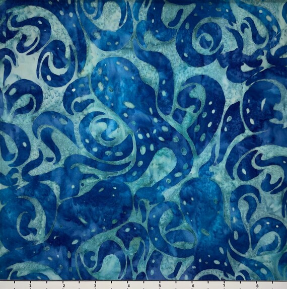 OCTOPUS Batik Lsbc-3366 Surf by the Yard - Etsy